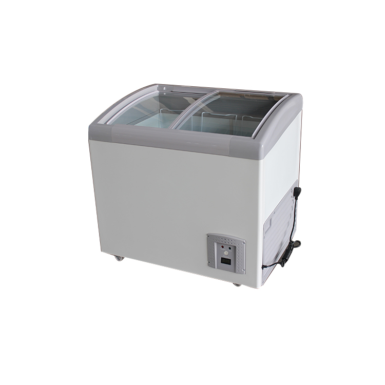 Commercial Double Sliding Glass Door Ice Cream Chest Freezer - Buy Ice ...